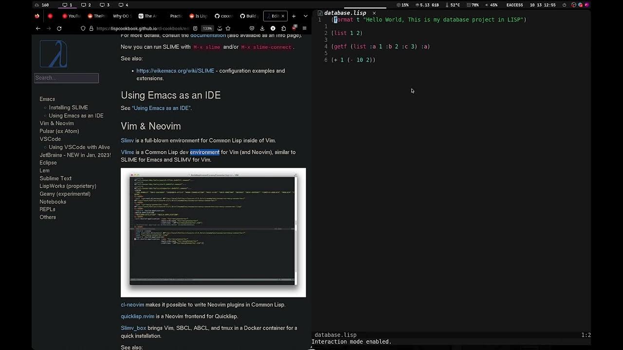 Cool vlime feature which I think is native in emacs. - YouTube