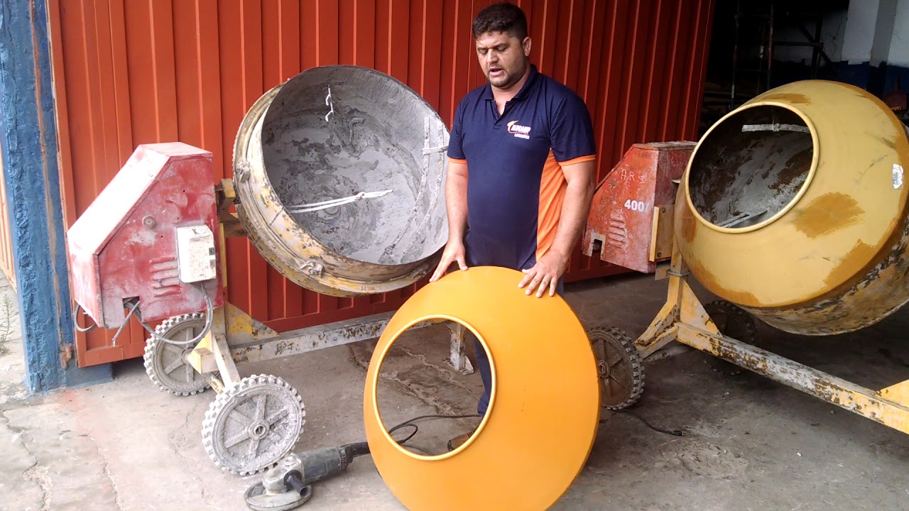 Trocando cone do Tambor Betoneira 400L - YouTube