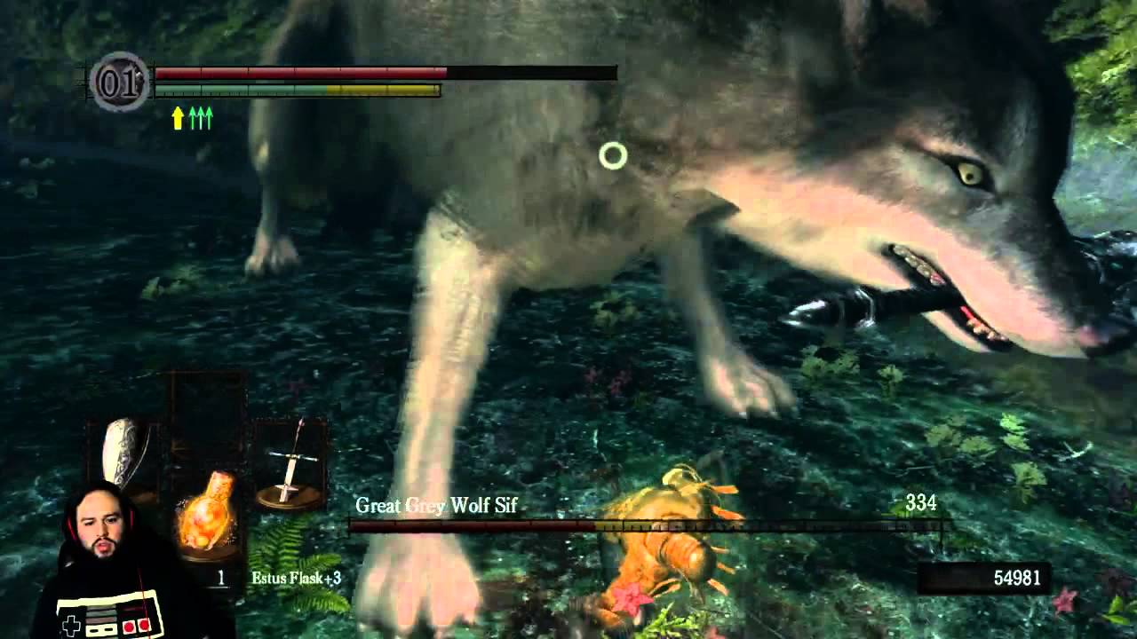 Dark Souls: Prepare to Die Edition Great Grey Wolf Sif Boss Defeat ...