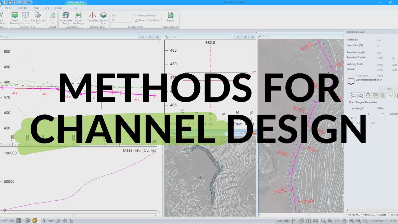 Methods for Channel Design using Terrain Tools & RoadEng - YouTube