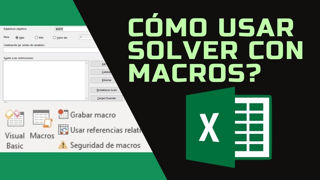 como usar SOLVER con MACROS en Excel/ solver automático - YouTube