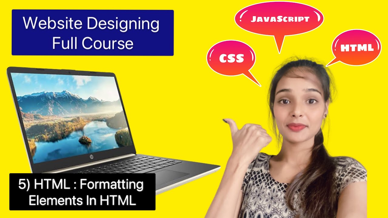 Html Formatting Element In Html In Hindi Part 1 Web Designing Web Development Tutorial