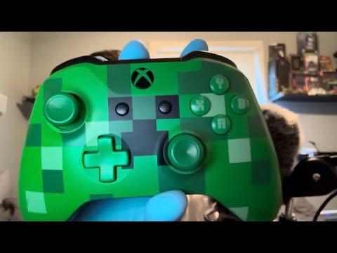 ASMR unboxing Minecraft Creeper Xbox controller - YouTube