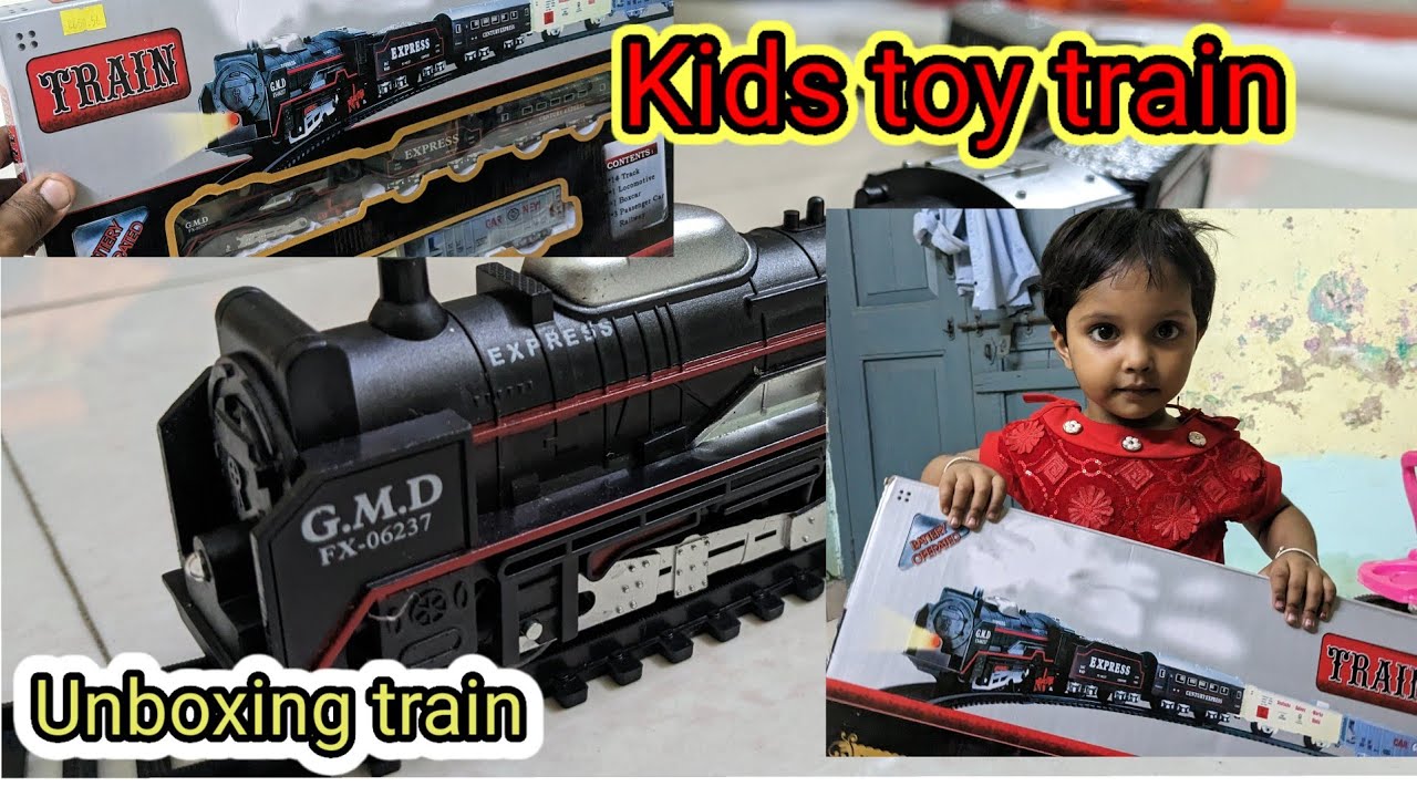 Unboxing train, 🚂🚂🚂train ka video, gadi wala cartoon, cartoon train ...