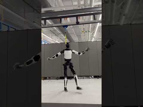 Tesla bot happy dance