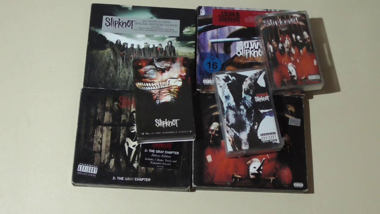 My Slipknot CD/DVD & cassette collection - YouTube