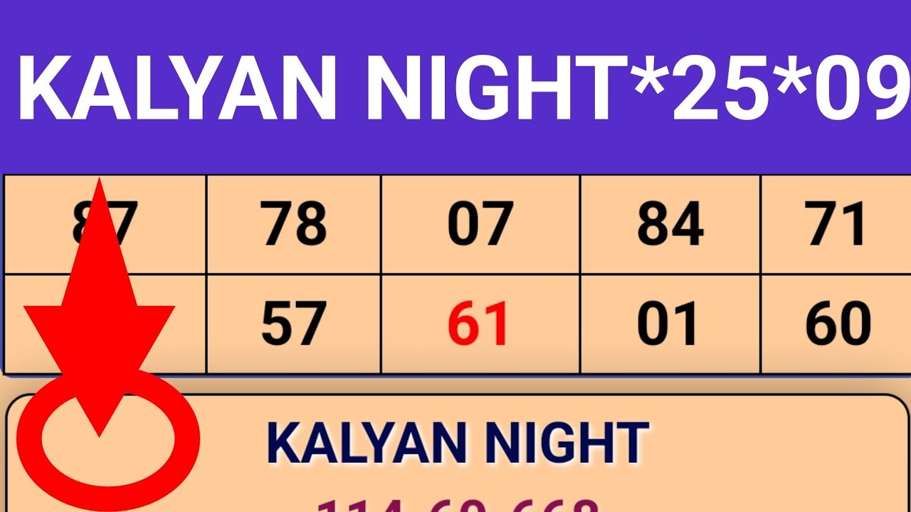 25/09/2023 Kalyan Night Today | Kalyan Night Open | Kalyan Night Chart ...