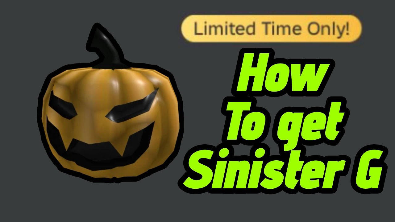 How To Get Sinister G (Roblox) - YouTube