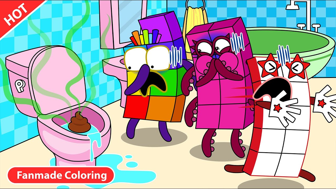 Who Forgets To Flush The Toilet After Going To The Toilet? Numberblocks ...