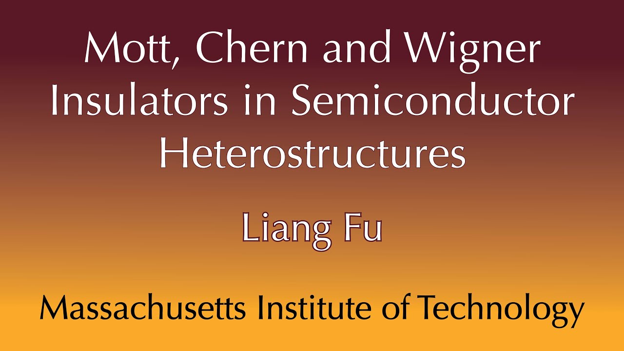 CM Seminar - 3/24/23 - Liang Fu - MIT - YouTube