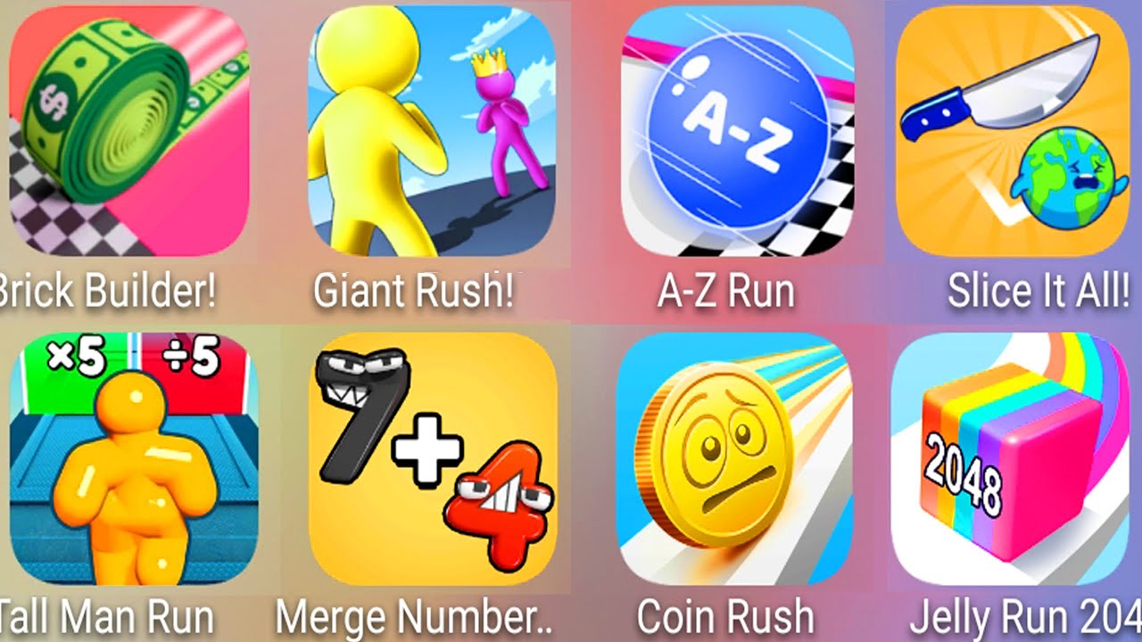Tall Man Run,Merge Number Run,Coin Rush,Brick Builder,Giant Rush,Slice It All,A Z Run,Jelly Run ...