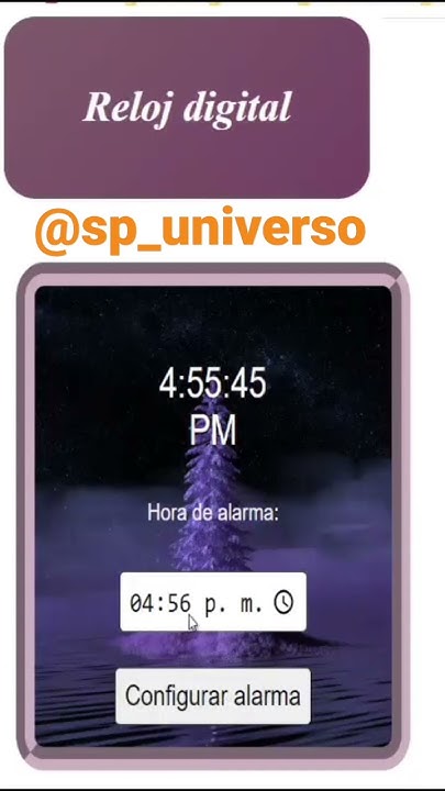 Relojdigitalalarma Htlm Cssjs Youtube