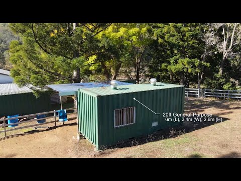 Transform an old shipping container into a horse tack room - YouTube