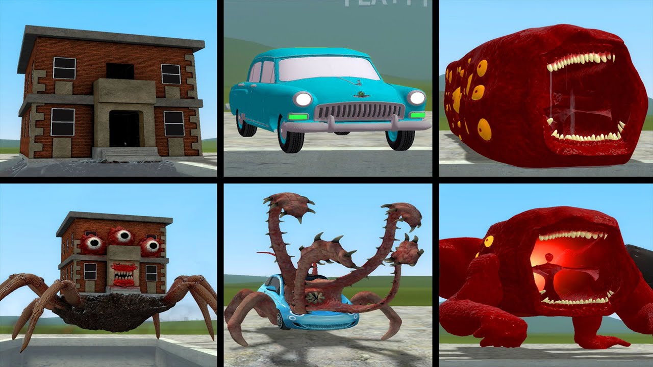 MONSTER CAR:CAR EATER,BUS EATER,TRUCK EATER,BANK TRUCK EATER,SCHOOL BUS EATER and HOUSE HEAD in ...