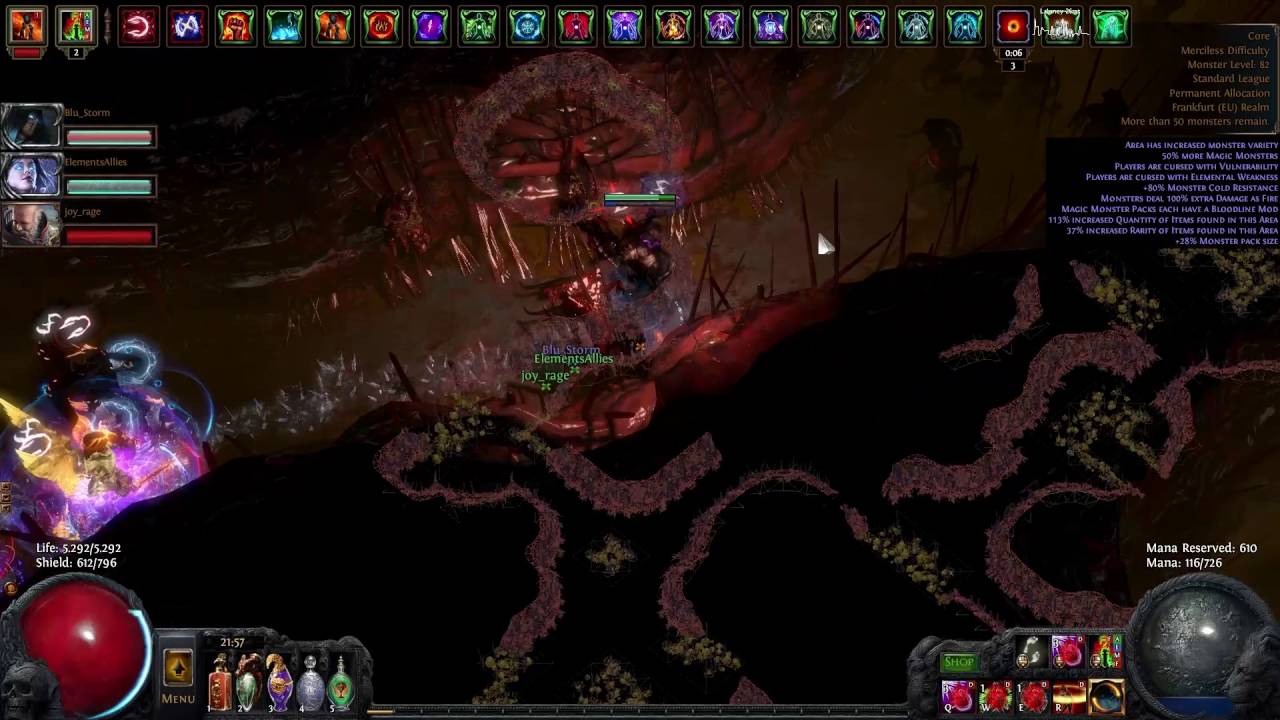 Path of Exile - T15 Core - Full Party Rip - YouTube