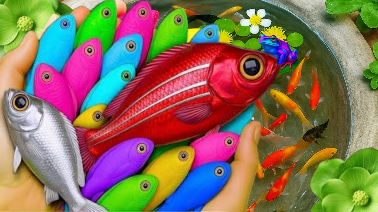 Catch Colorful Ornamental Fish in Small Pond, Goldfish, Koi, Pencil ...
