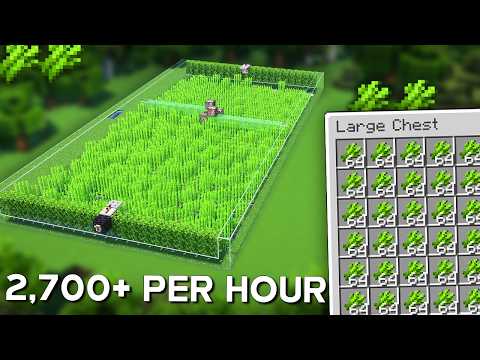 Minecraft Sugarcane Farm 26.1 (1.21+) | Automatic Sugarcane farm - 2,700+ Per hour!