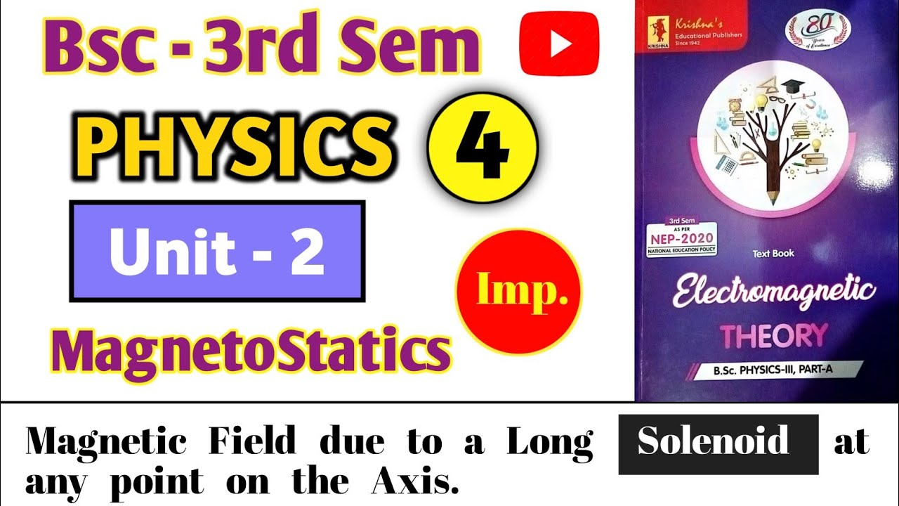 Lec - 4 | B.Sc 3rd Sem Physics Unit 2nd (MagnetoStatics) | Application ...