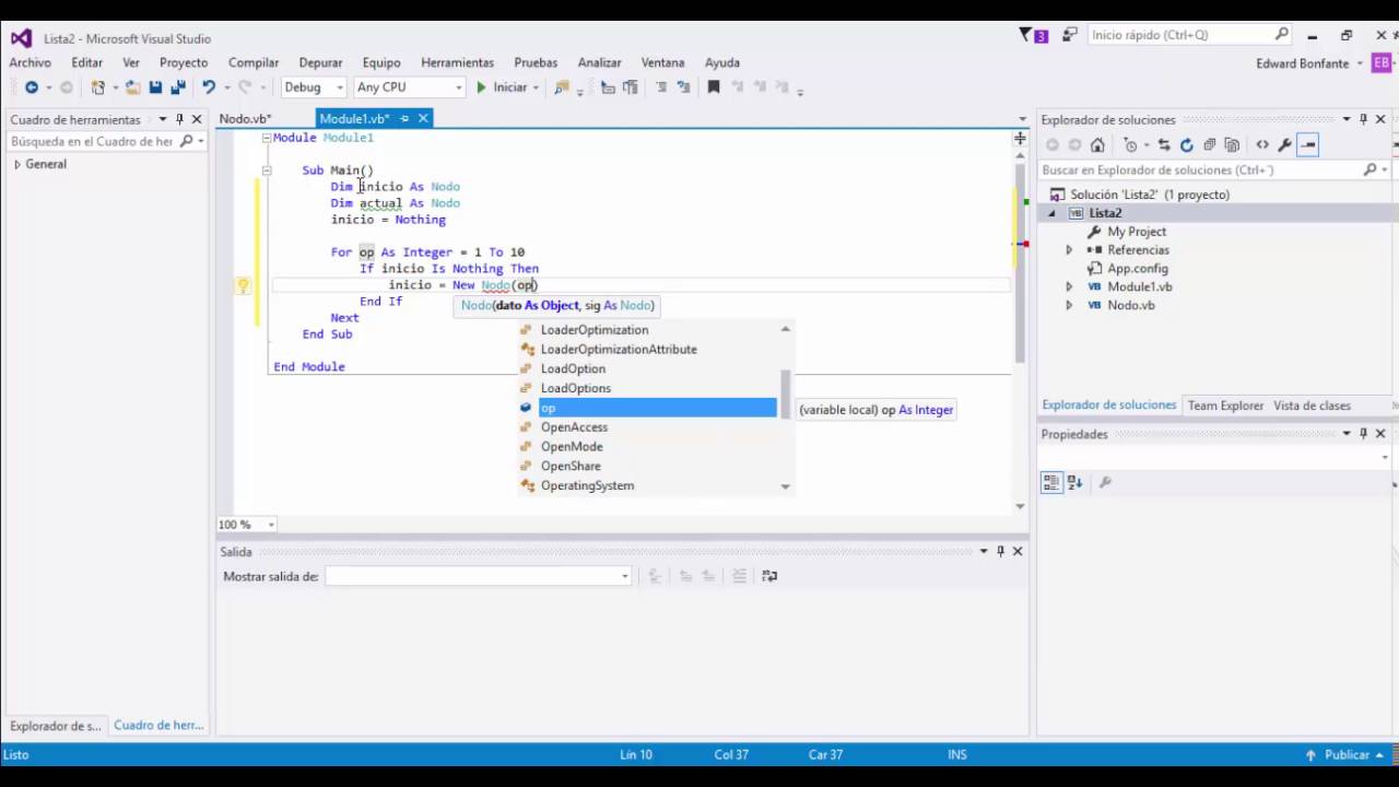 Lista Enlazada En Visual Basic - YouTube