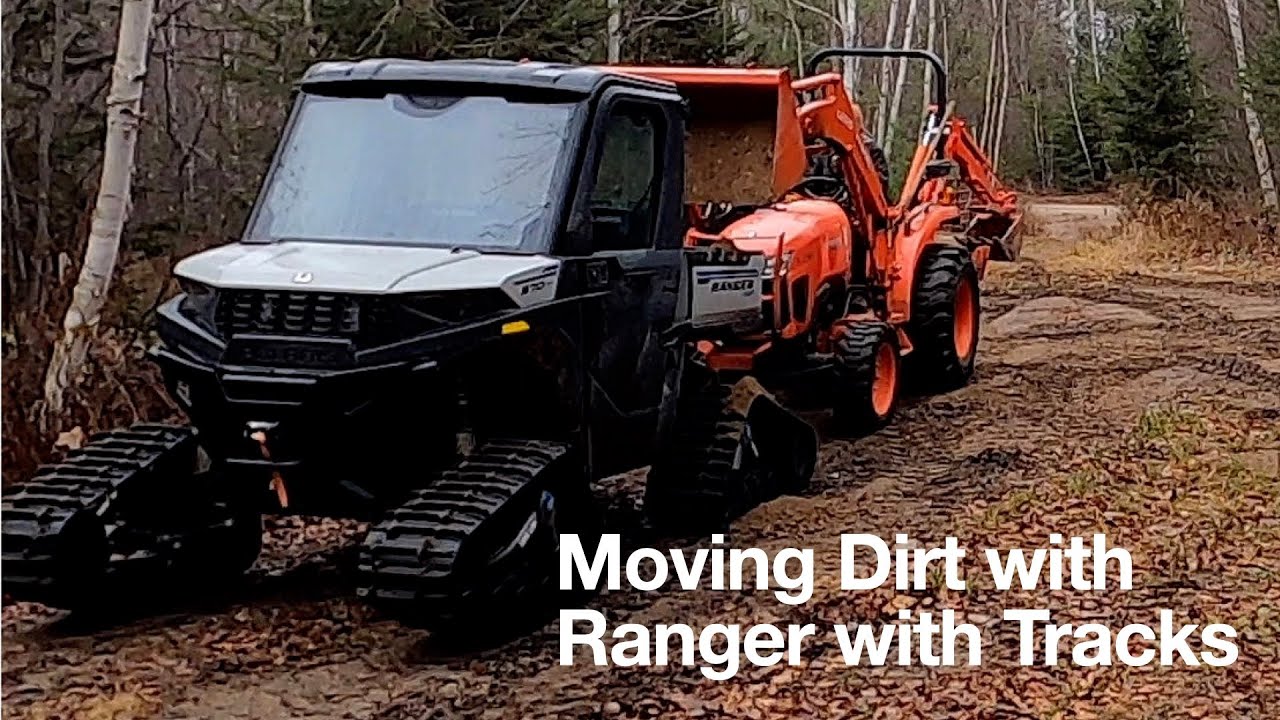 Moving Dirt with Polaris Ranger with Camso Tracks for DIY Cottage ...