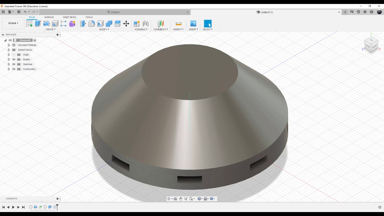 Fusion 360 Intro to Work Surfaces and Axis - YouTube