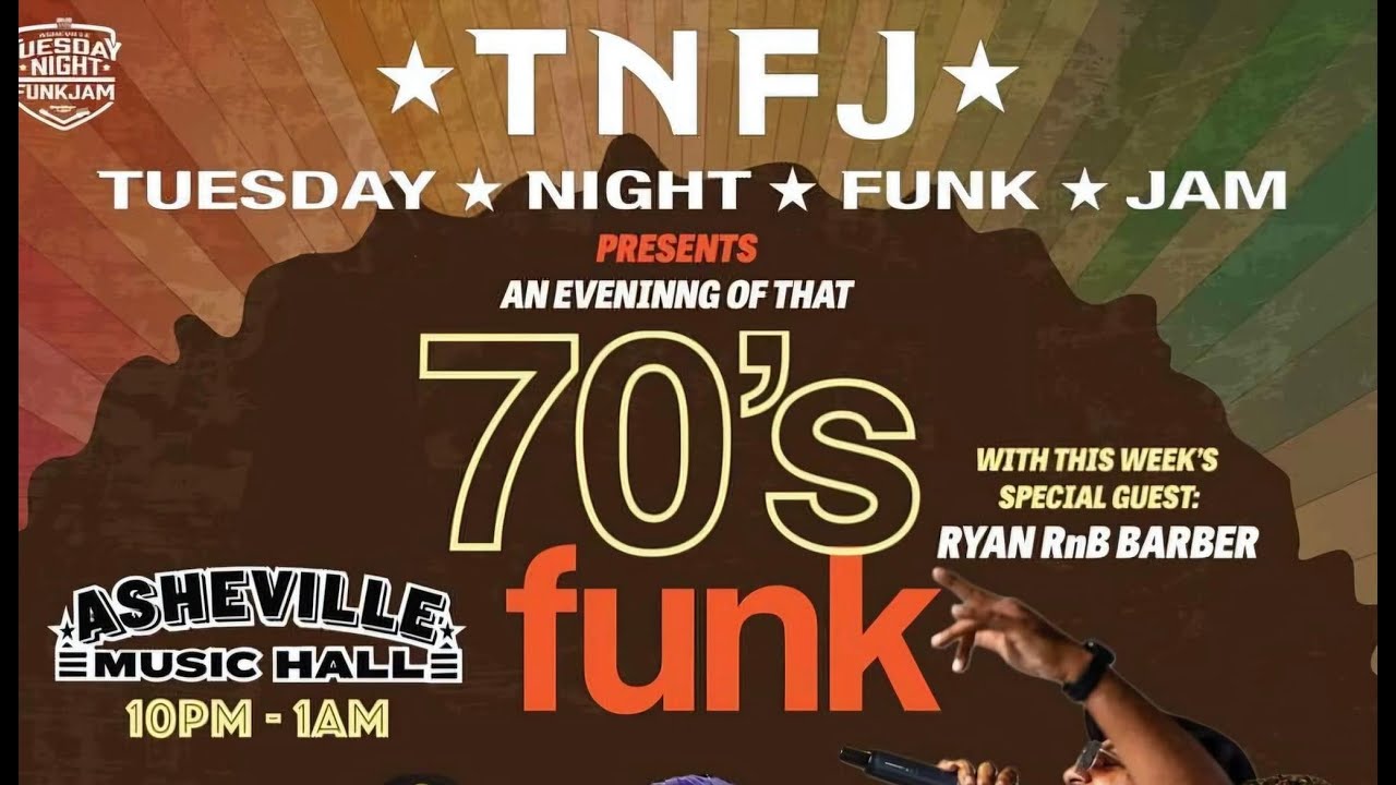Tuesday Night Funk Jam LIVE 70's Night at Asheville Music Hall 8-27 ...