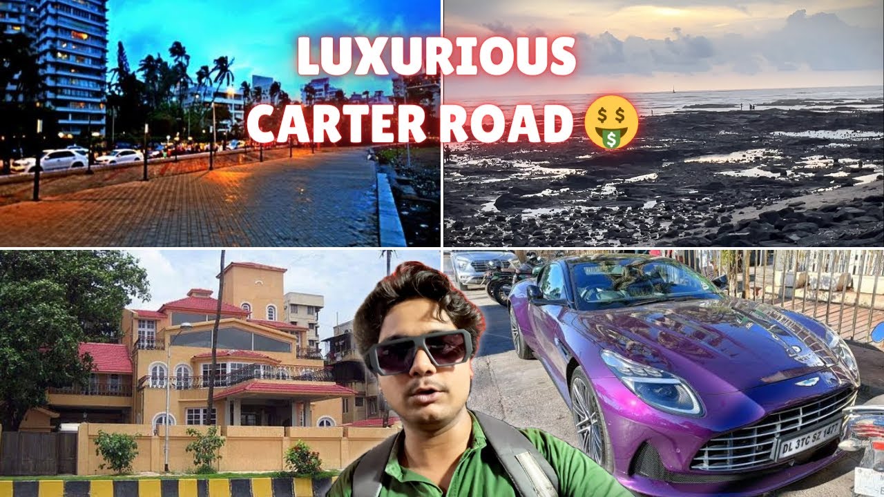 Middle Class Exploring Carter Road Bandra 🤩 Mumbai Beach | Street Food ...