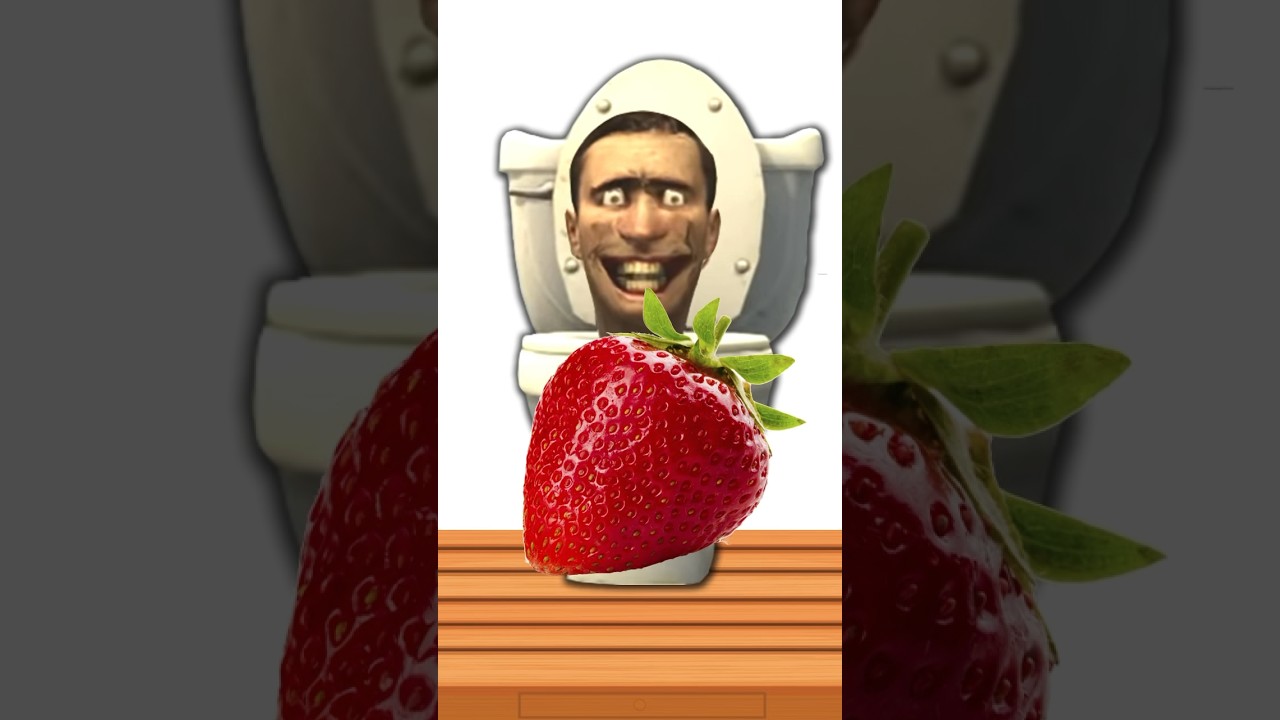 Skibidi toilet ASMR eat strawberry - YouTube