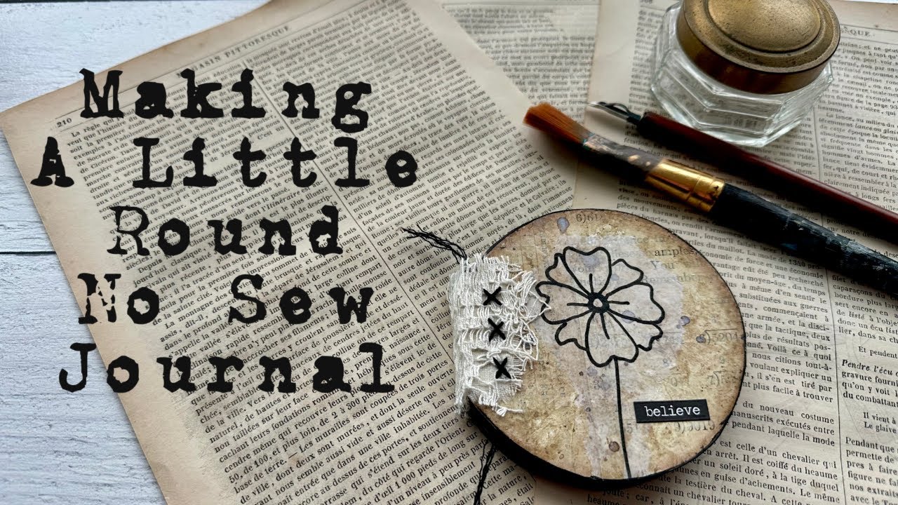 Making a Little Round Journal - YouTube