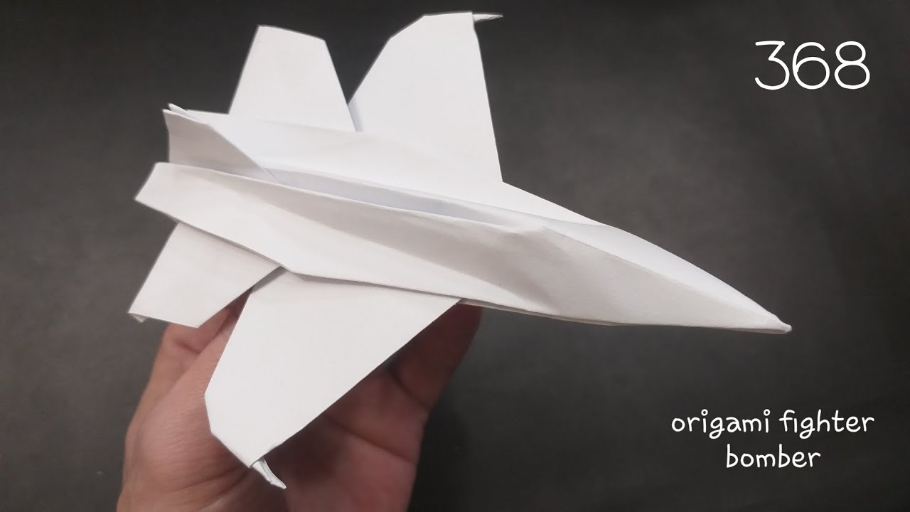 Орігамі винищувач бомбардувальник origami fighter bomber - YouTube