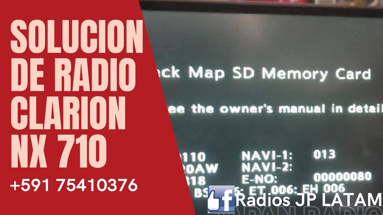 SOLUCION CLARION NX 710 - YouTube