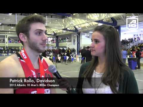 2015 Atlantic 10 Men's 800m - Patrick Rollo, Davidson - YouTube