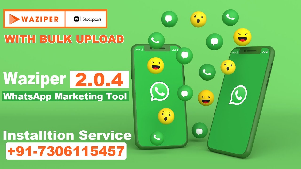 Waziper v2.0.4 - WhatsApp Marketing Tool Extended License Unlimited Domain 2.0.4 - YouTube