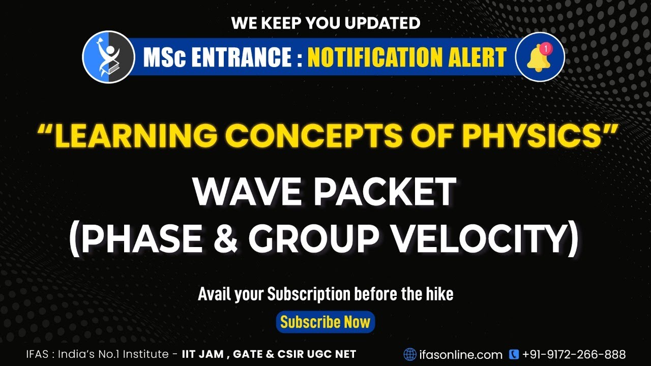 Concept video Wave packet Group velocity and phase velocity - YouTube