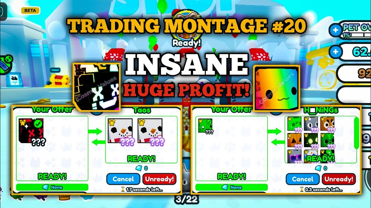 INSANE HUGE PROFITS!🔥 | Trading Montage #20 | Pet Simulator X ...