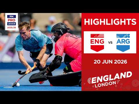 England vs Argentina (M) | Full Highlights | FIH Hockey Pro League 2025-26 | 20 June 2026