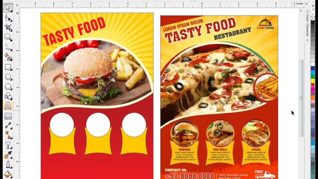 how to create any template for flyer using coreldraw - YouTube