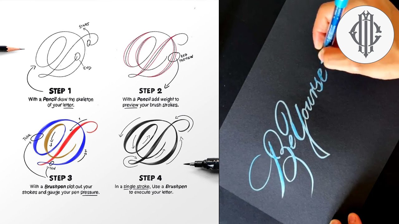 SATISFYING BRUSH PEN CALLIGRAPHY AND LETTERING COMPILATION #7 - YouTube