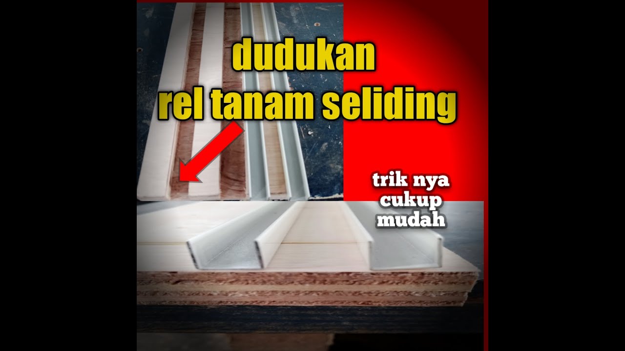 tutorial membuat rel pintu sliding tanam - YouTube