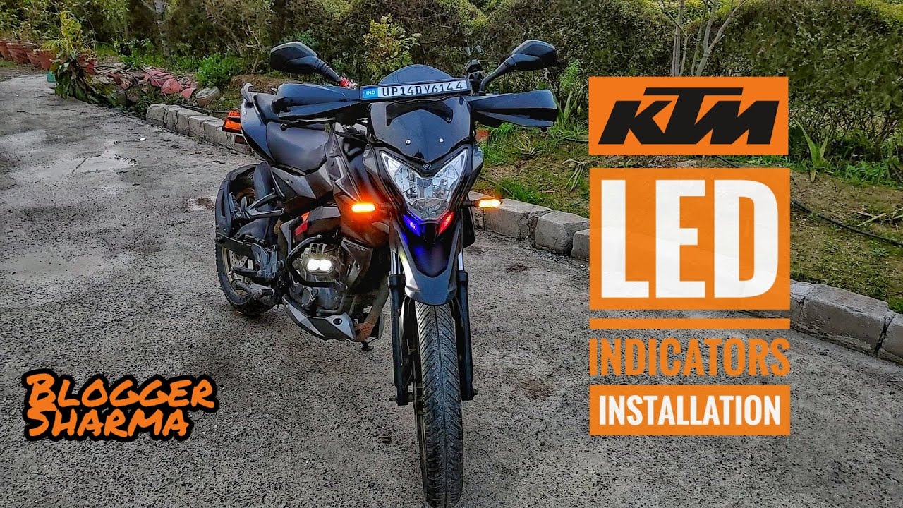 KTM LED Indicators Installation | Replacing Stock Indicators - YouTube