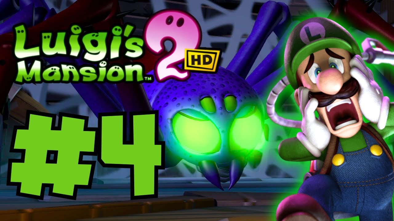 SPIDER BOSS - Luigi's Mansion 2 HD Gameplay Walkthrough Part 4 - YouTube