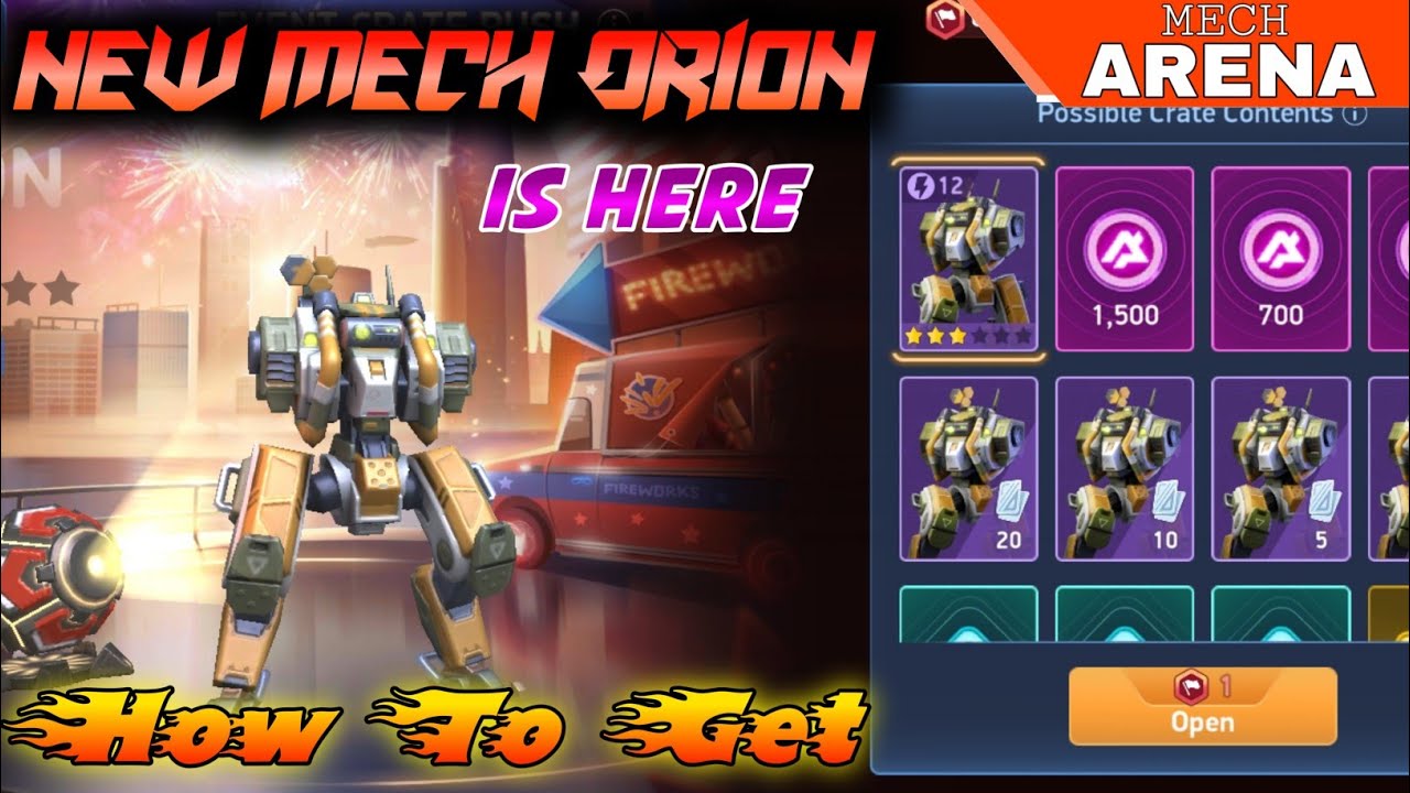 Mech Arena:- New Mech Orion Is Here 😘😘 How to Get 😉😉 - YouTube