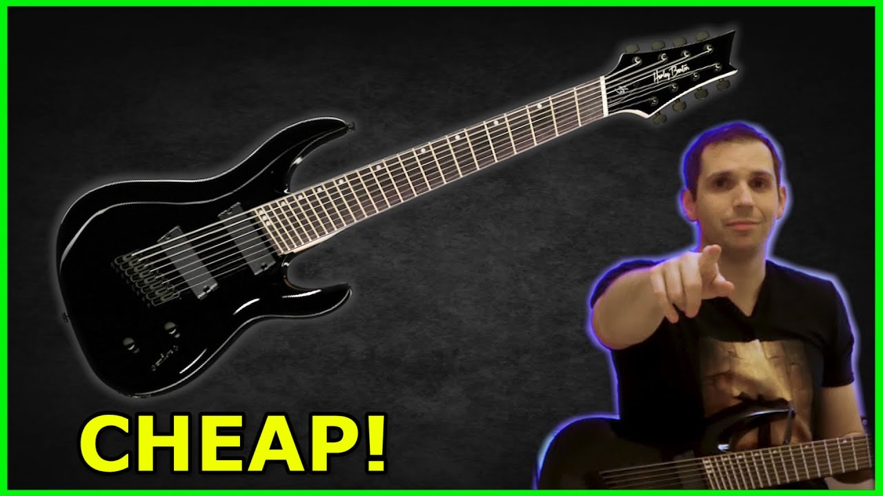 Harley Benton R-458BK FanFret - Cheapest multiscale 8 string guitar ...