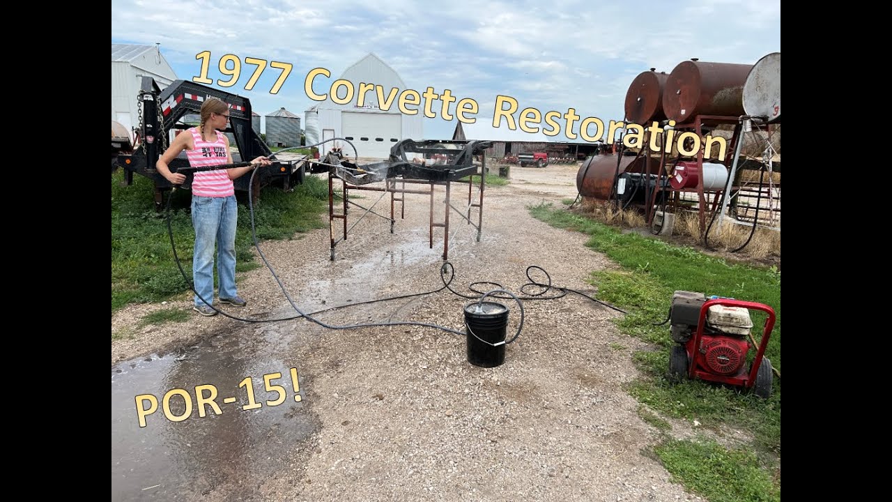 New Project! Painting a 1977 L-82 Corvette Frame with POR-15 - YouTube