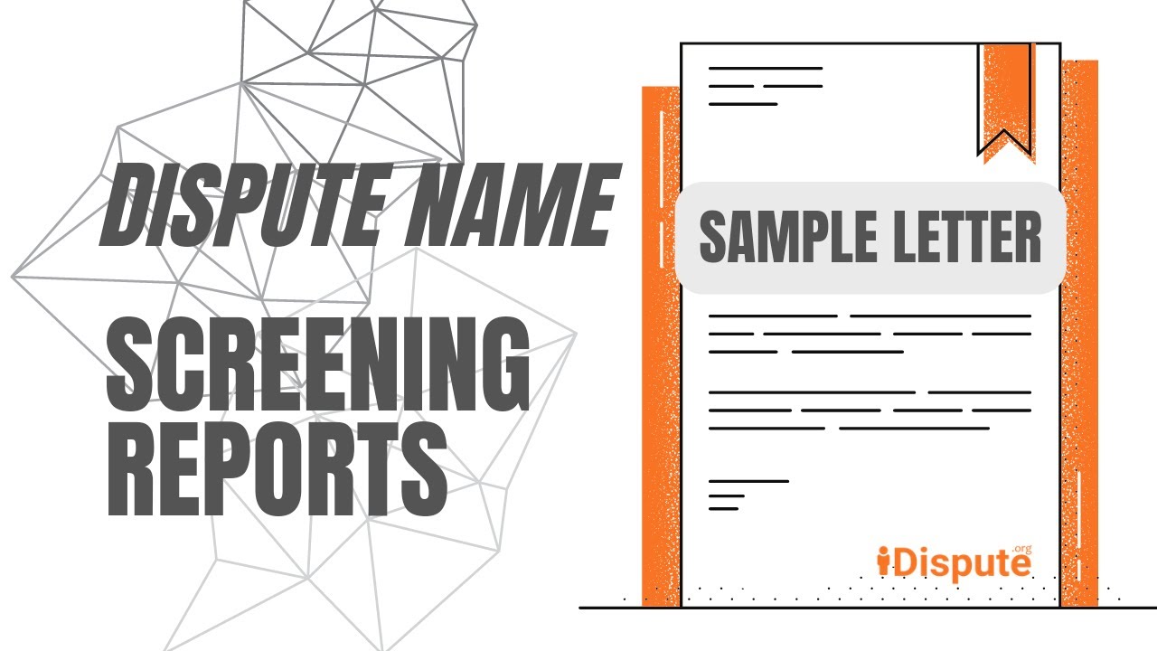Screening Reports - Remove an Incorrect Name - Sample Letter - iDispute ...