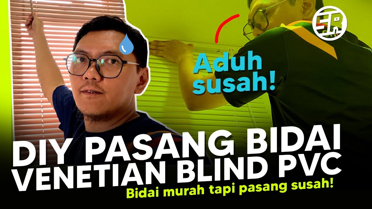 DIY PASANG VENETIAN BLIND PVC TINGKAP DAPUR PPAM DALUR - YouTube