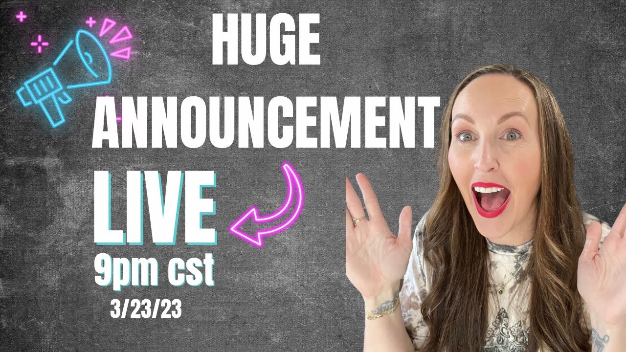 HUGE ANNOUNCEMENT and crafting tonight - YouTube