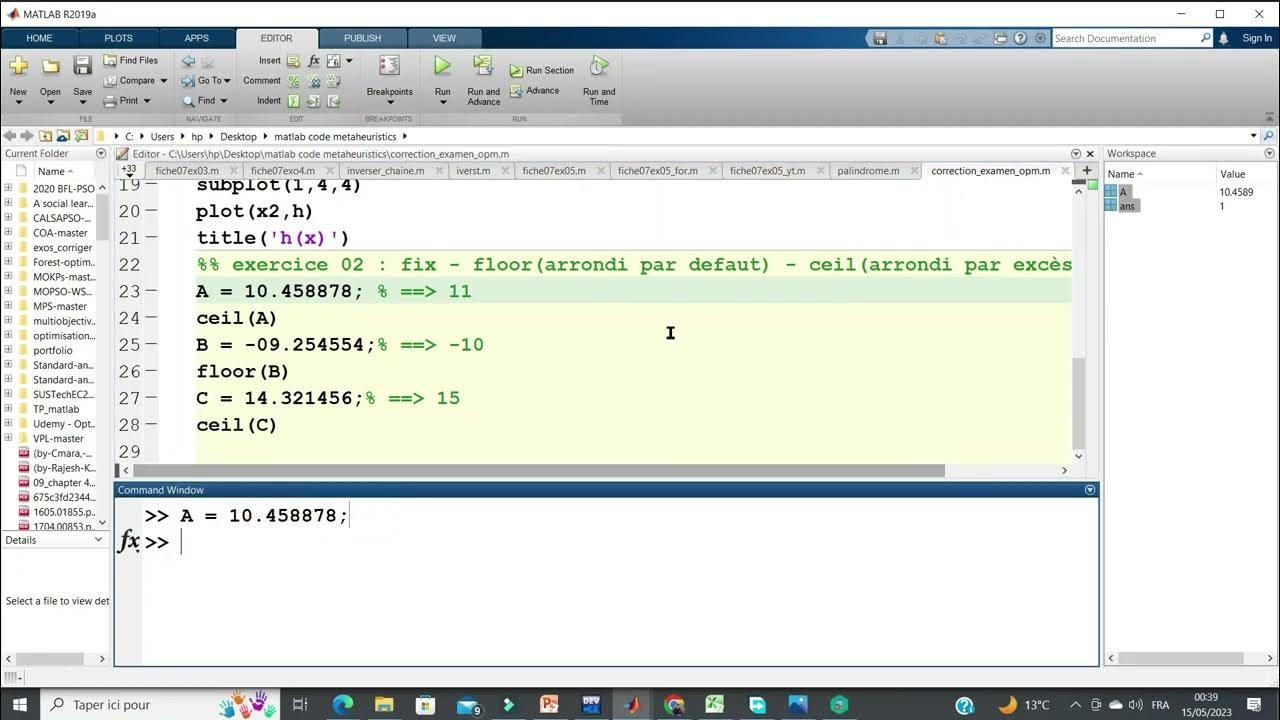 037 Matlab Floor Round Fix Ceil Youtube