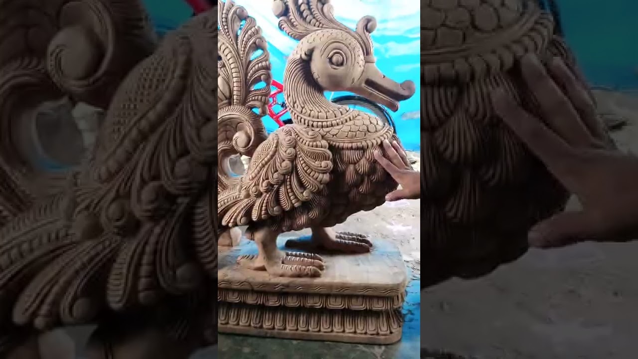 அன்னம் 9994458396 #அன்னம்#annam#சிலை#woodcarving #statue #handmade #new ...