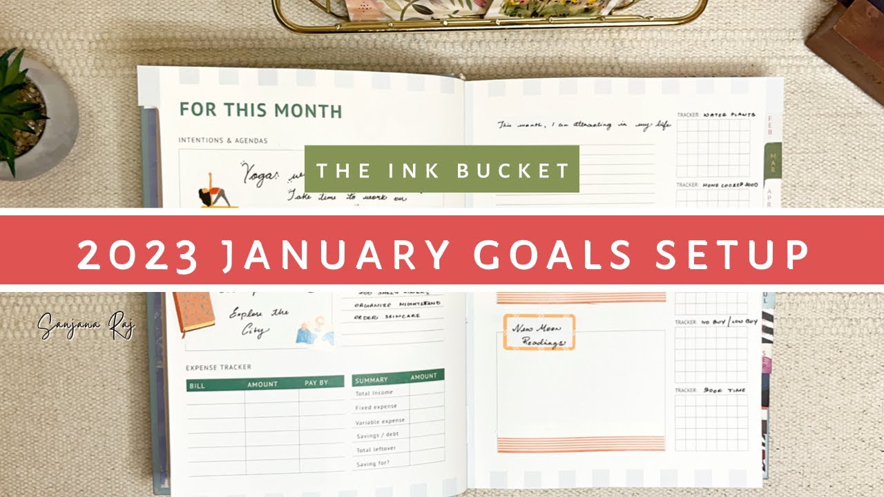 January 2023 Goal Setting | Ink Bucket Planner 2023 Setup | Monthly ...